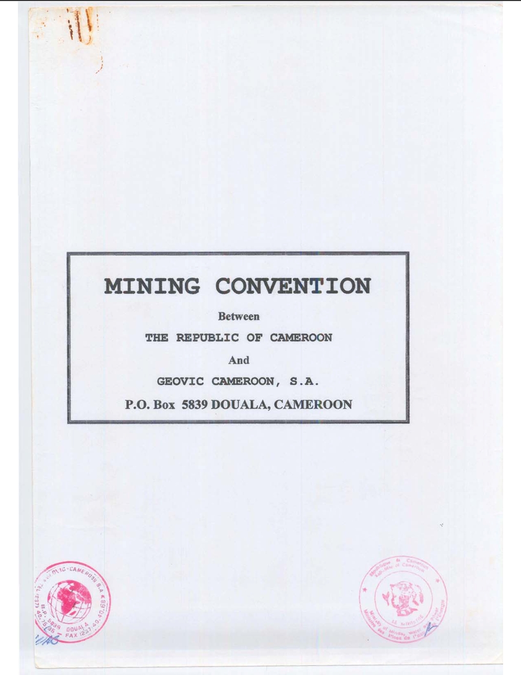 Mining-Convention-Geovic - Observateur Indépendant